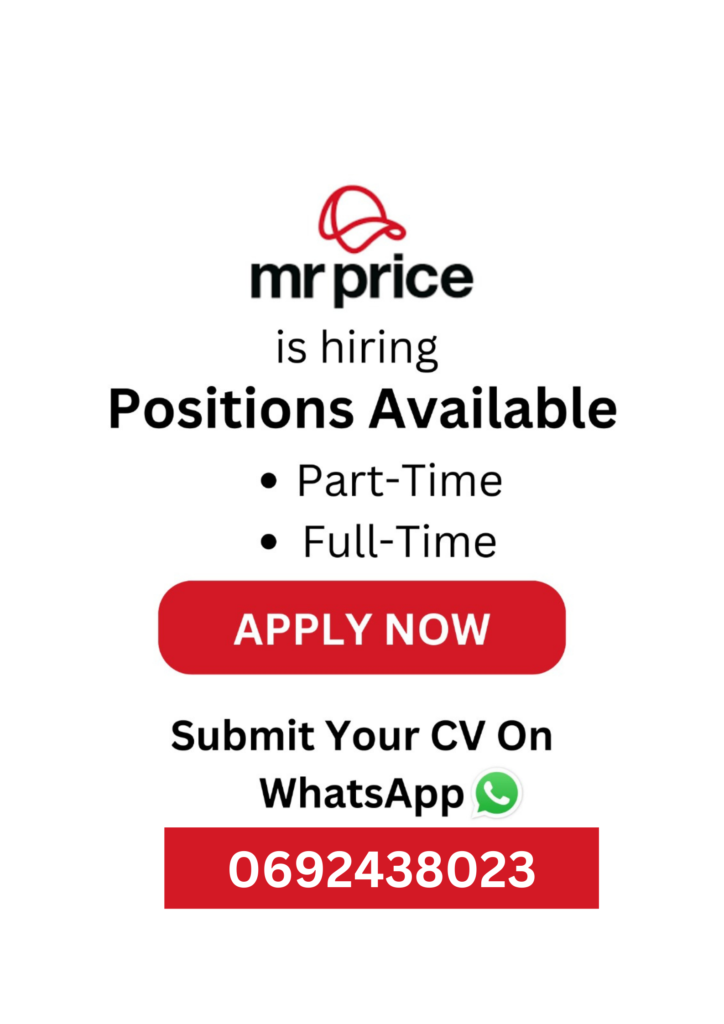 Mr Price: Packer | Cashiers | Cleaners | Legit Jobs