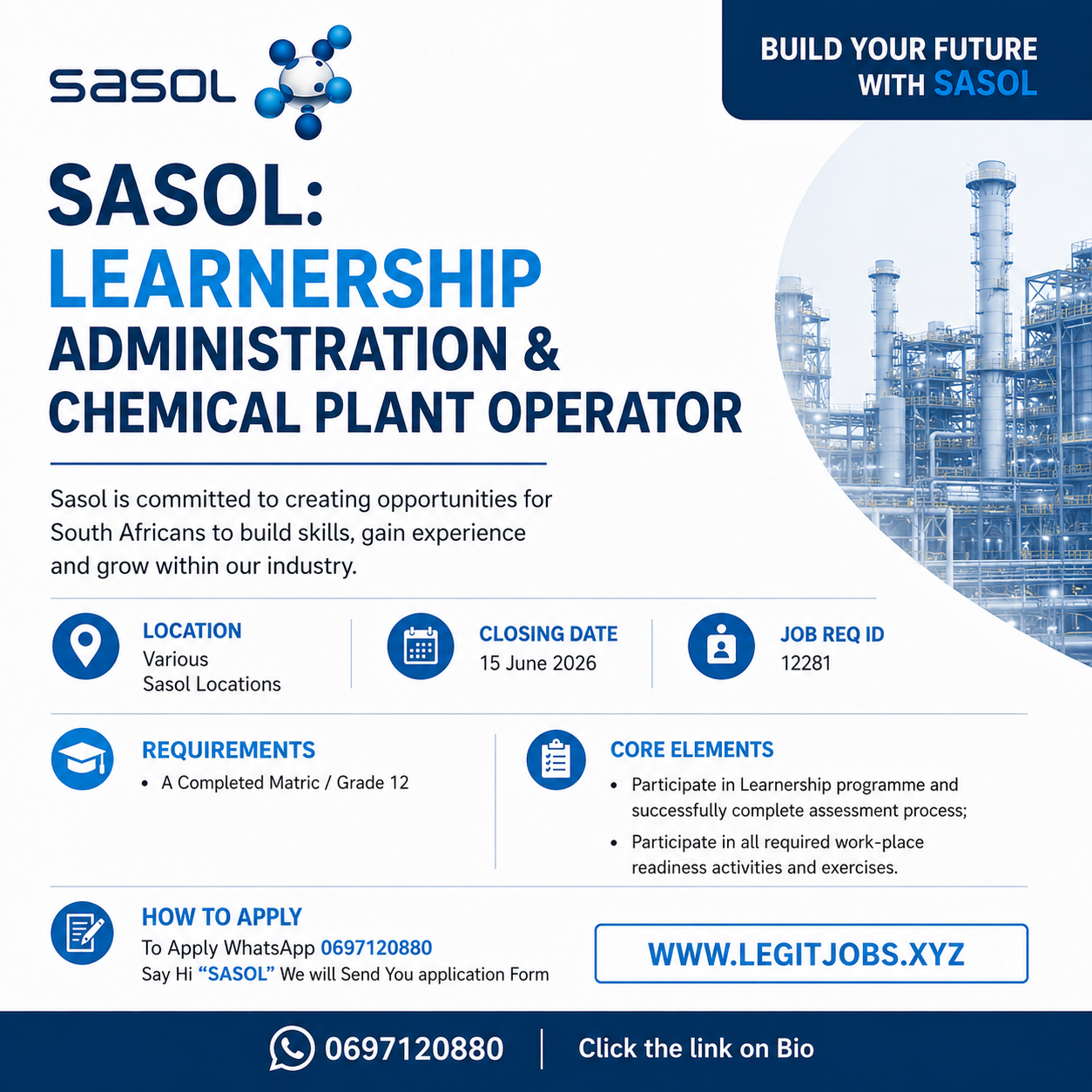 SASOL: Learner Fire Fighter, Learnership Administration & Chemical ...